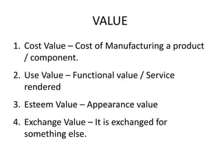 VALUE ENGINEERING CONCEPT-A BRIEF IN CONSTRUCTION INDUSTRY | PPTX