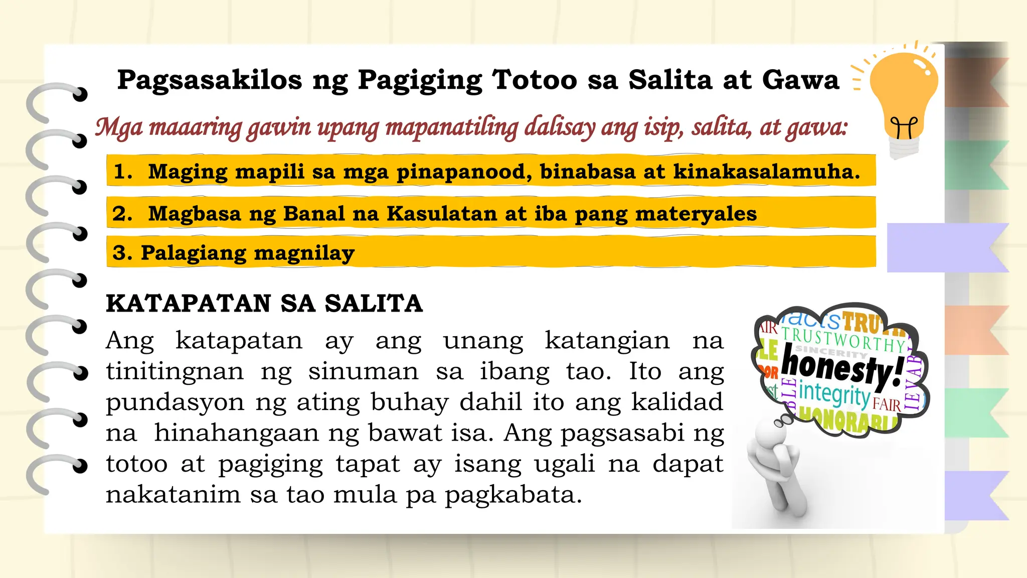 KADALISAYAN SA SALITA AT GAWA SA PAKIKIPAGKAPUWA | PPTX