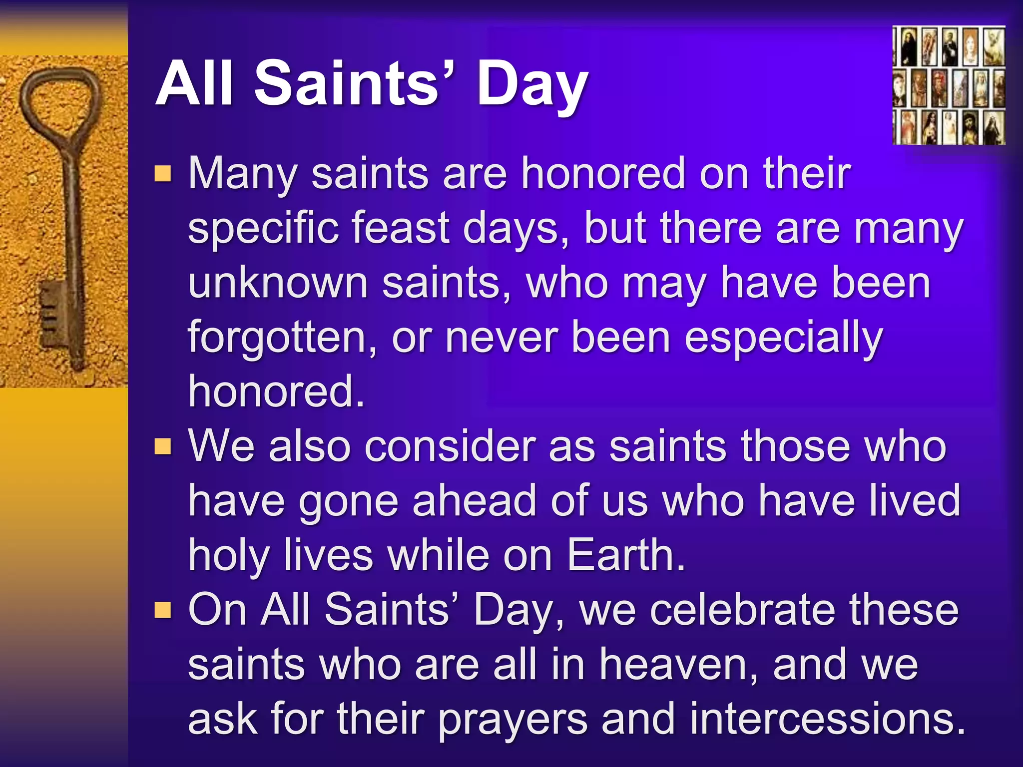 VE-CL 9 and IV - All Saints' and All Souls' Day Mini Catechesis | PPTX