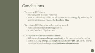 VE-Match: Video Encoding Matching-based Model for Cloud and Edge Computing Instances | PPT