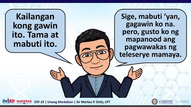 EsP10.Quarter 1.-Lesson 1. Isip-at-Kilos-Loob | PDF