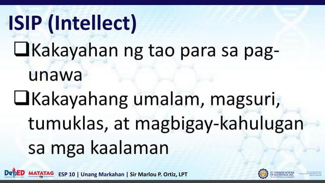 EsP10.Quarter 1.-Lesson 1. Isip-at-Kilos-Loob | PDF