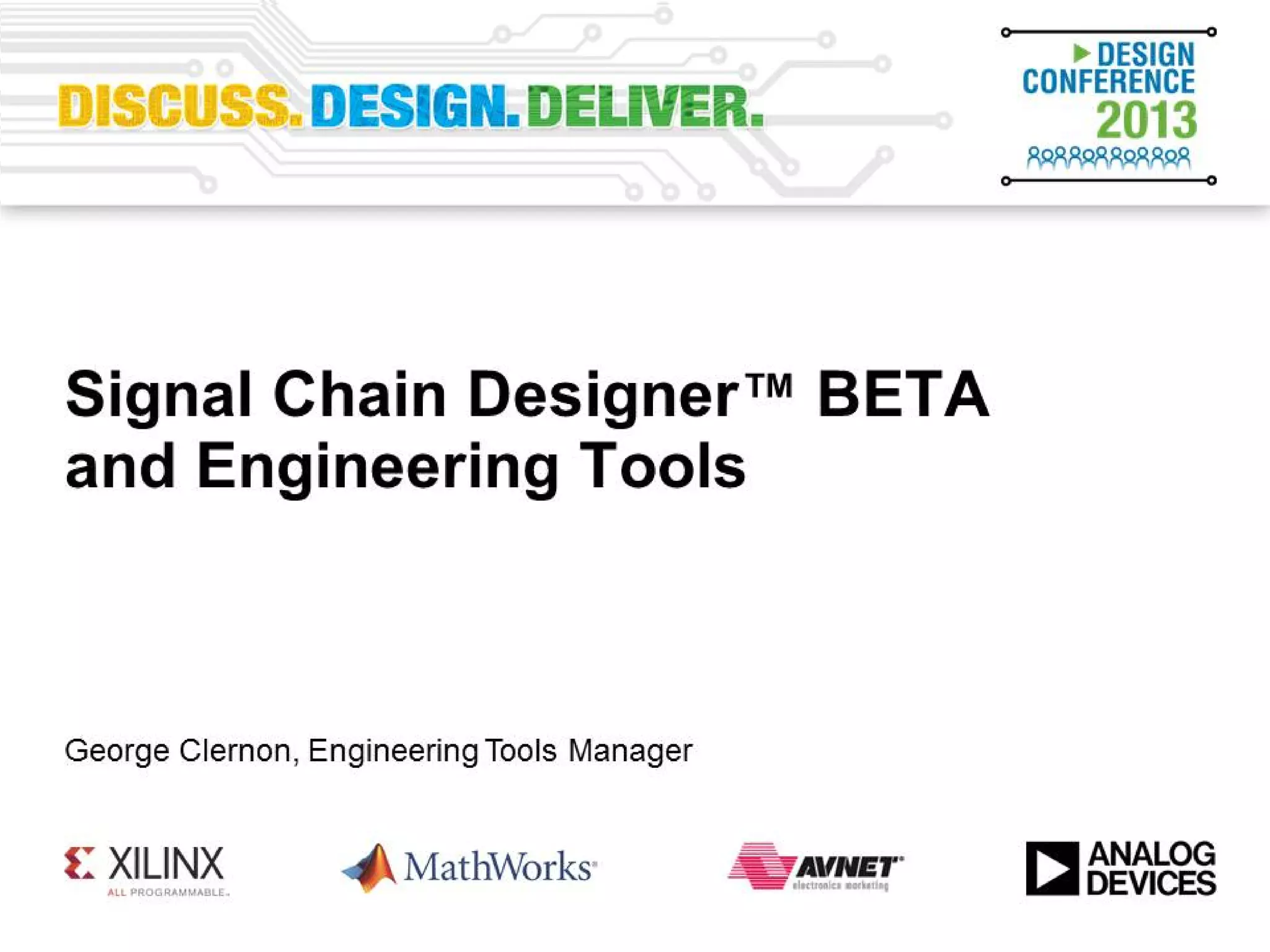 Signal Chain Designer: A New Way to Design Online - VE2013 | PDF