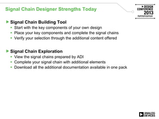 Signal Chain Designer: A New Way to Design Online - VE2013 | PDF