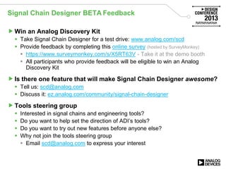 Signal Chain Designer: A New Way to Design Online - VE2013 | PDF