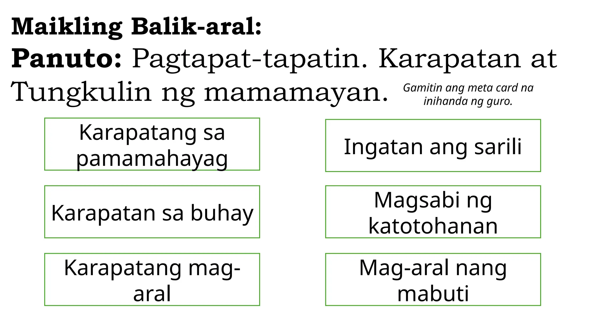 VE7-Q2-W1.pptxPamilya bilang sandigan ng Pagpapahalaga | PPTX