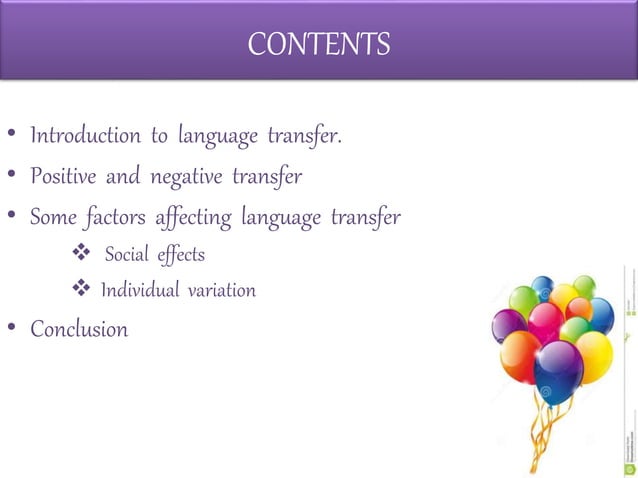 Positive and Negative transfers | PPTX