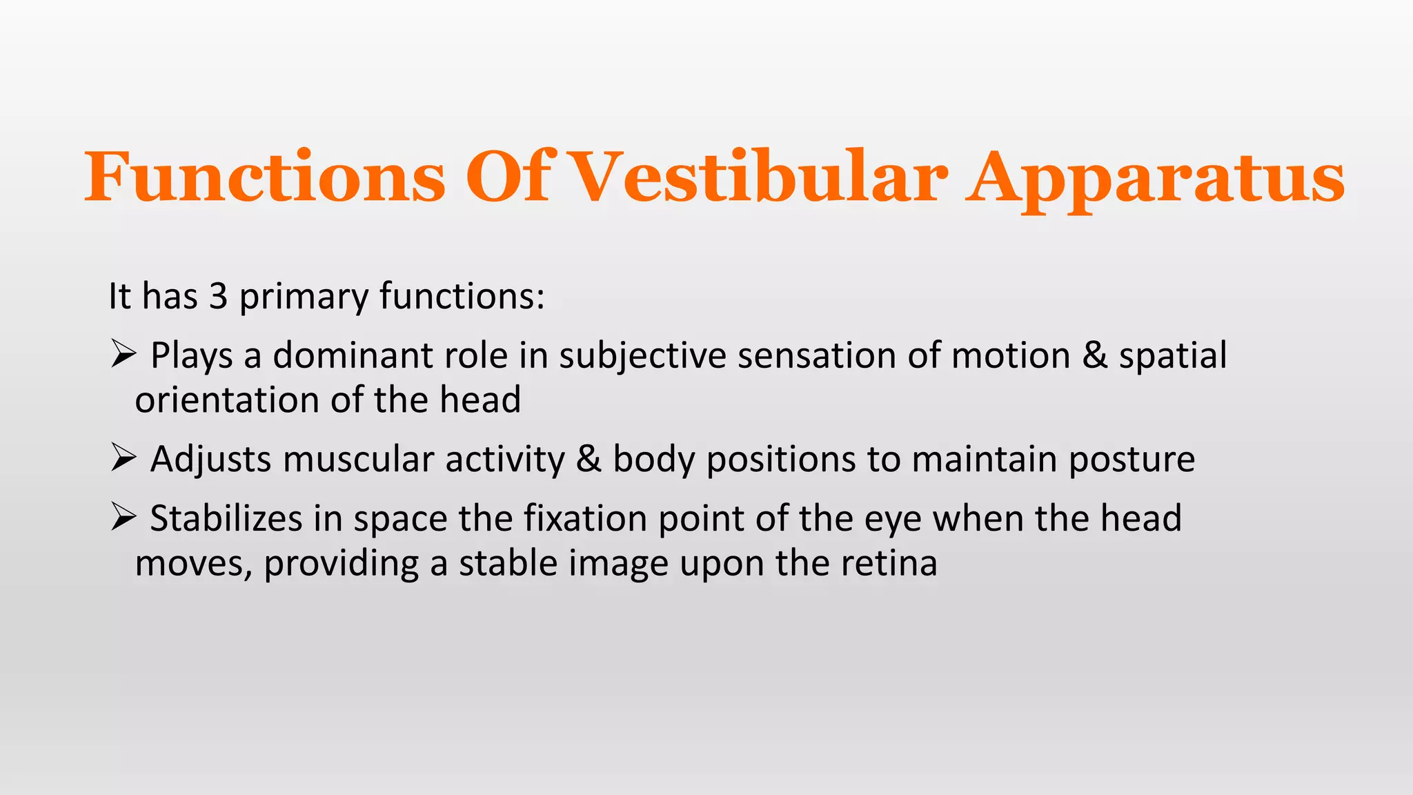 Vestibular apparatus involved in balancing and hearing process | PPTX