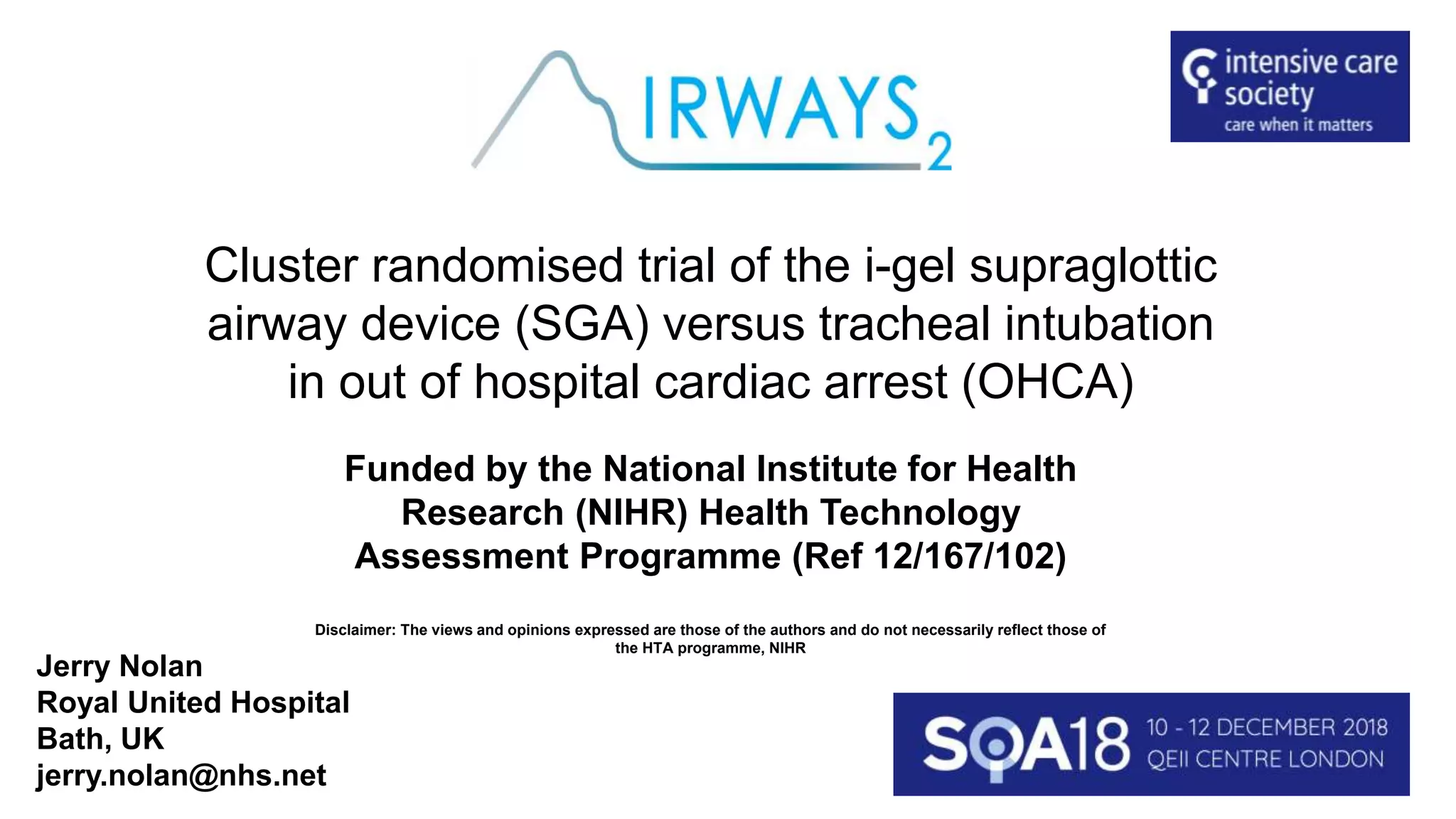 AIRWAYS-2: Effect of a Strategy of a Supraglottic Airway Device vs ...