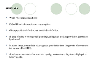 Giffin and Veblin goods | PPT