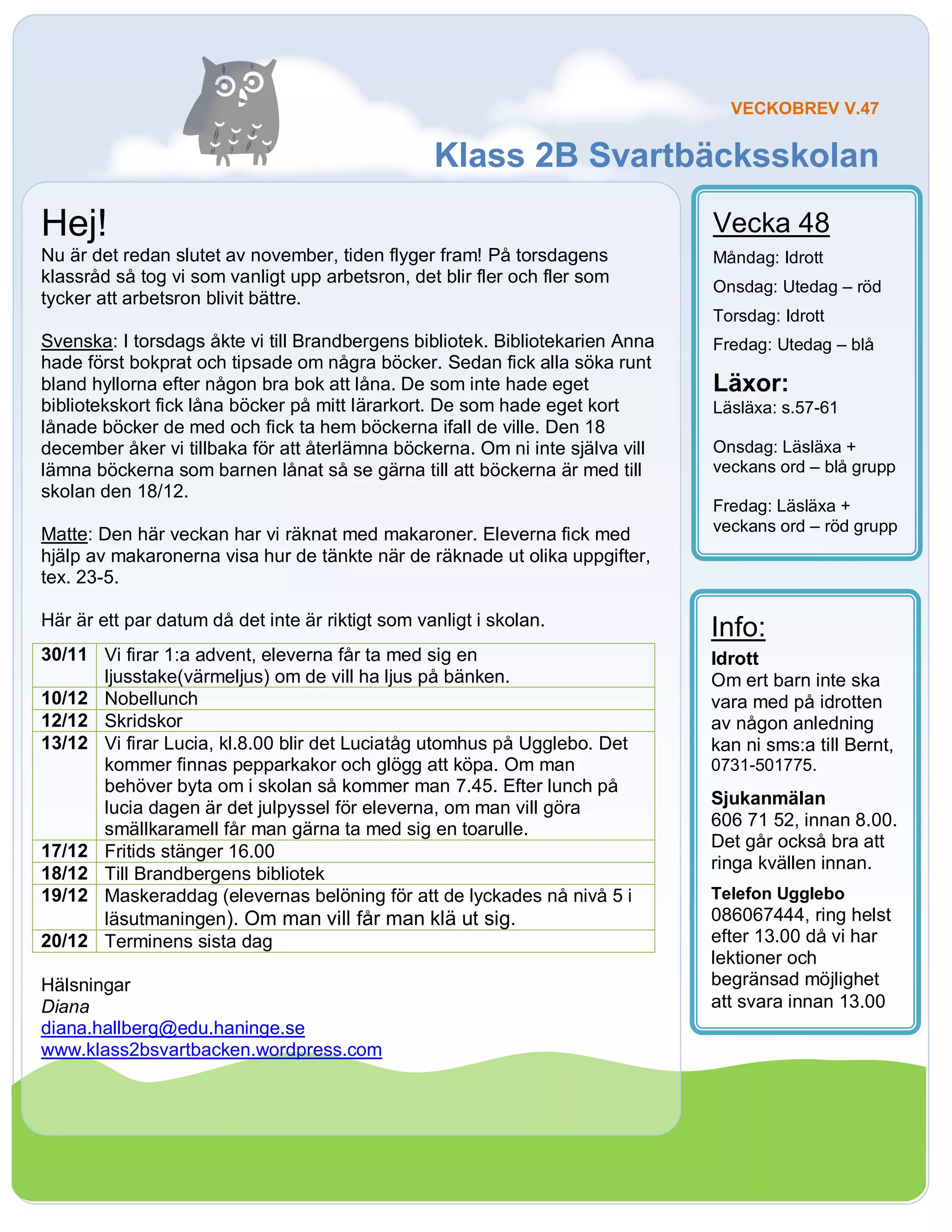 Veckobrev v47 | PDF
