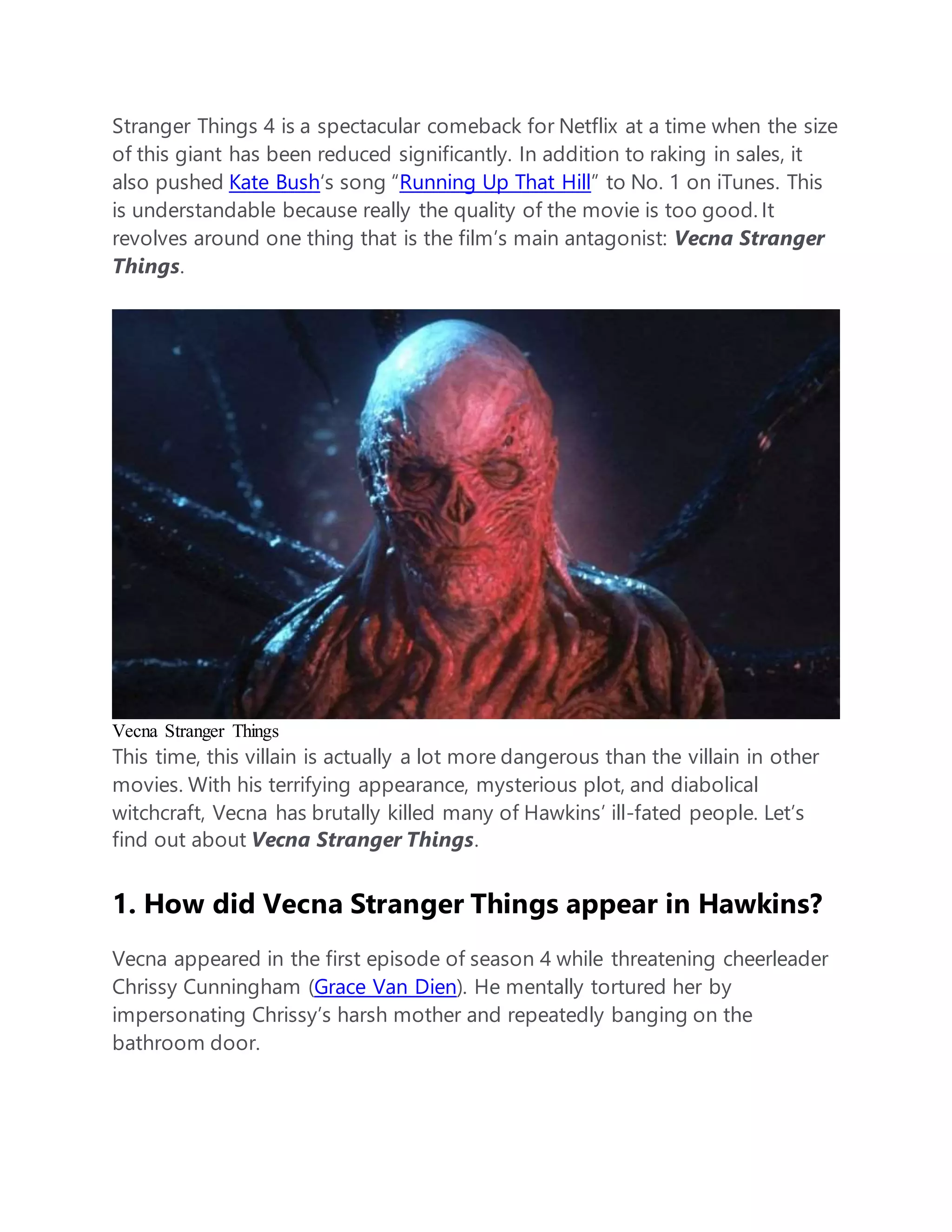 Vecna Stranger Things: Origins, Powers, and Possible Hypotheses | DOCX | Roleplaying Games ...