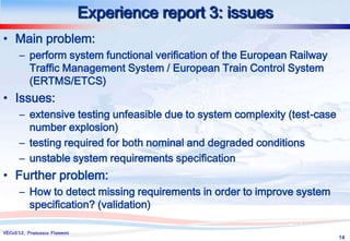 Model-Based Approaches for Railway Safety, Reliability & Security | PPT