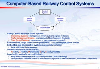 Model-Based Approaches for Railway Safety, Reliability & Security | PPT