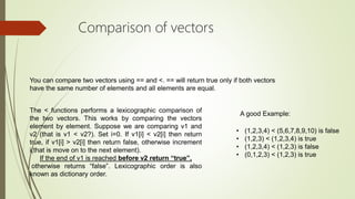 Vector class in C++ | PPTX