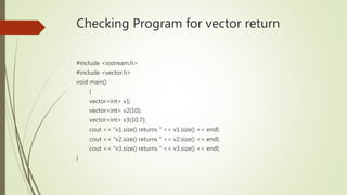 Vector class in C++ | PPTX