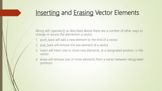 Vector class in C++ | PPTX