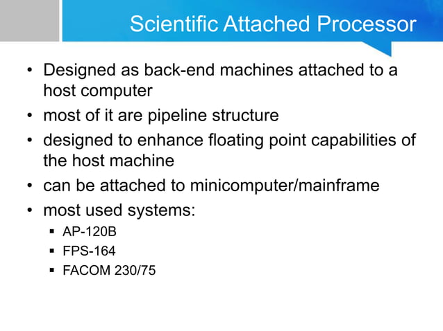 Vector Supercomputers And Scientific Array Processors Ppt 