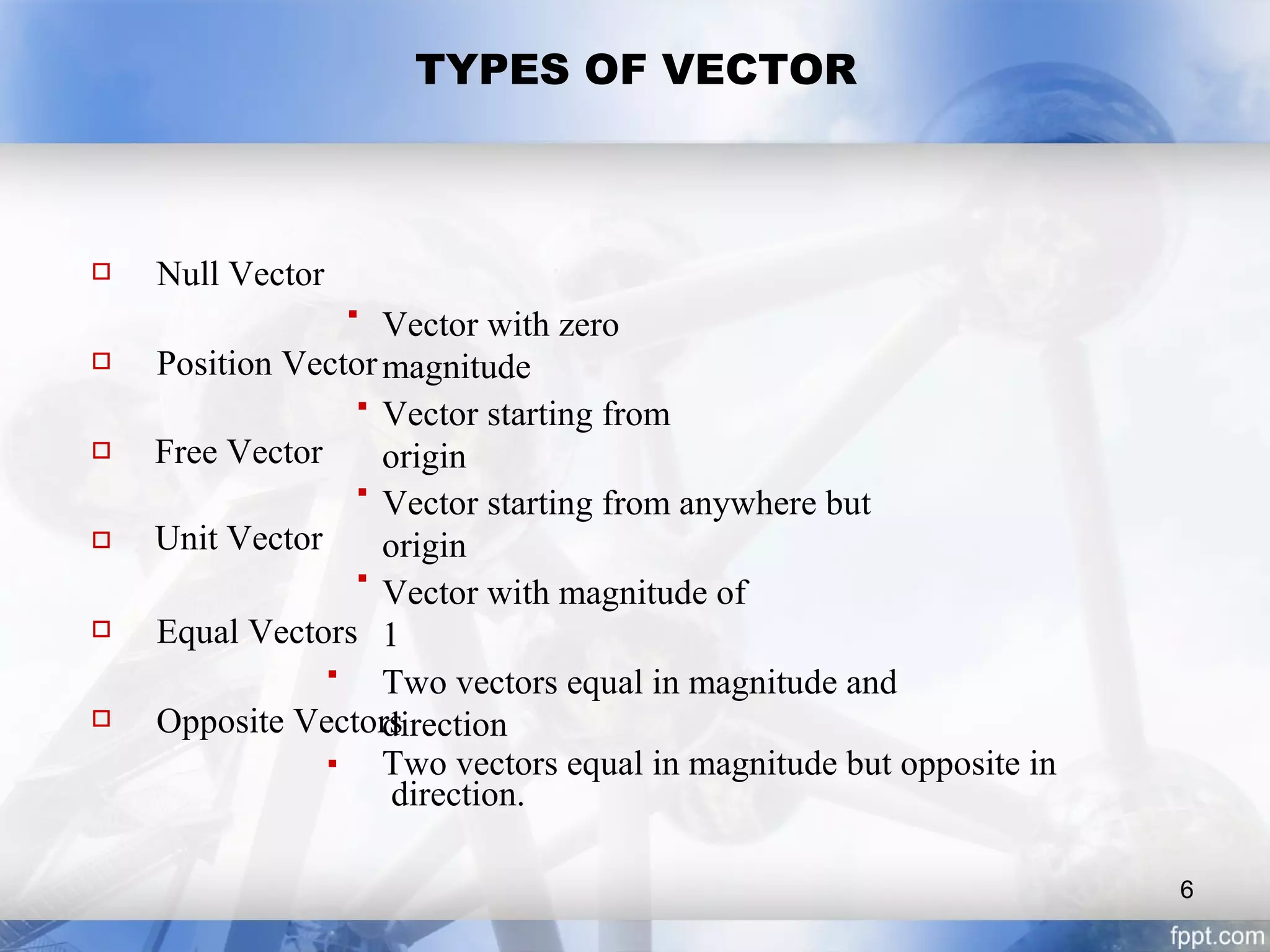 Vector | PPT | Physics | Science