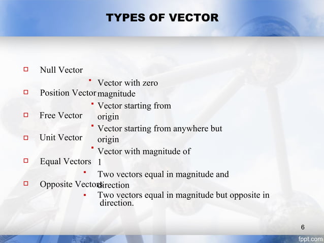 Vector | PPT | Physics | Science