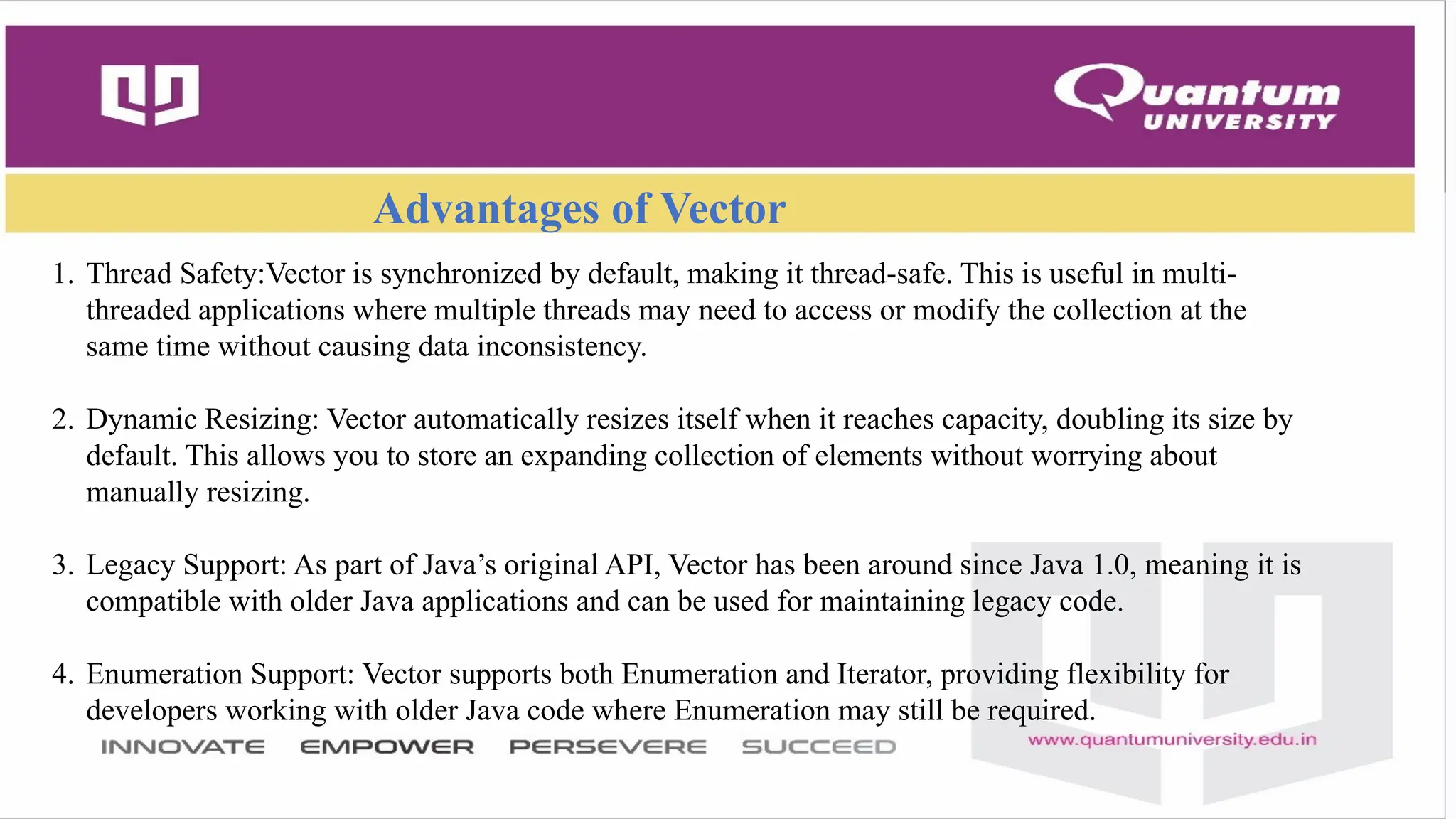 Vector In java (as a part of collection frame work) | PPTX