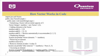 Vector In java (as a part of collection frame work) | PPTX