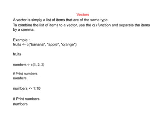 vector introduction and example with assignment | PPTX