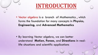 Introduction Vector algebra for grade 11 | PDF