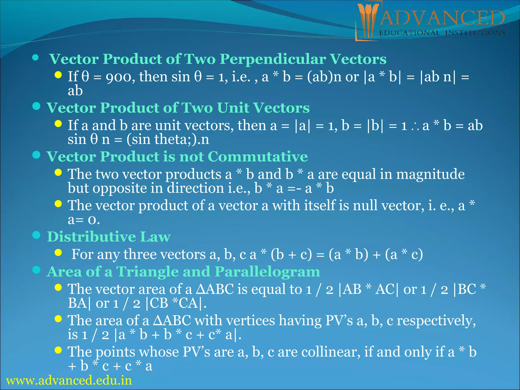 Vector algebra | PPT