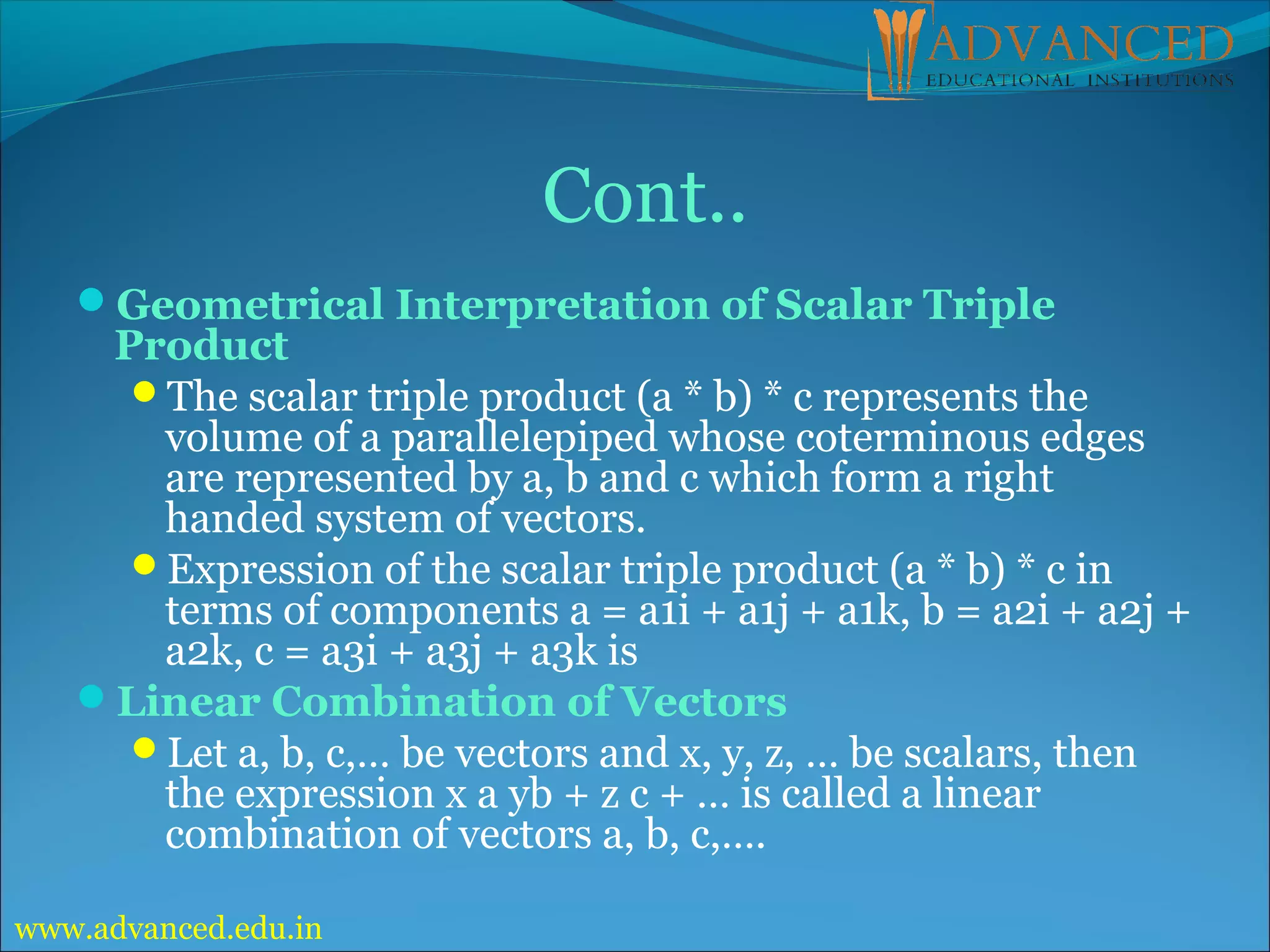 Vector algebra | PPT