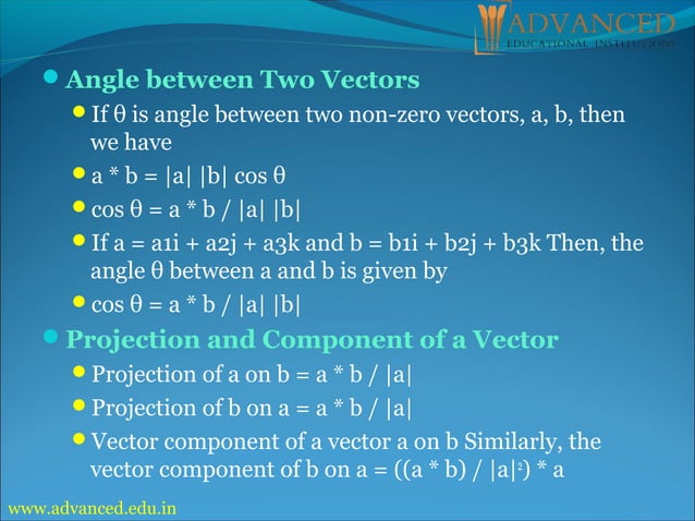 Vector algebra | PPT