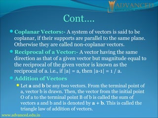Vector algebra | PPT