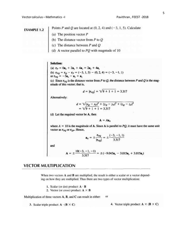 Vector calss notes | PDF
