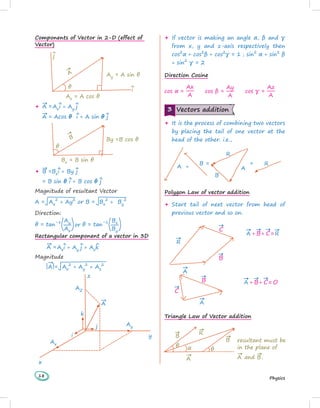 Class 11th physics Vector notes SlideShare | PDF