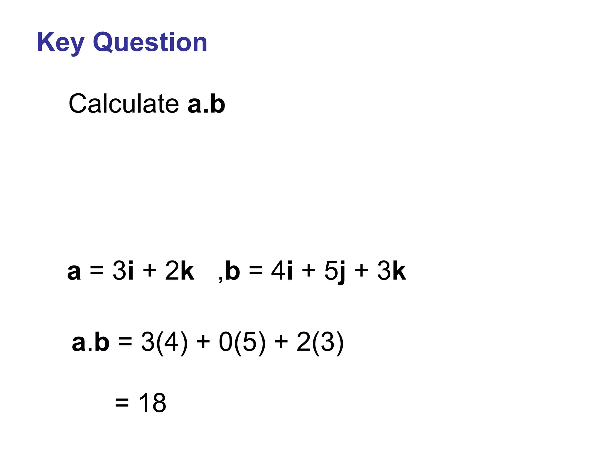 Vector multiplication dot product | PPT