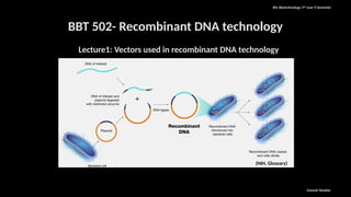 vector used in recombinant DNA technology | PPTX