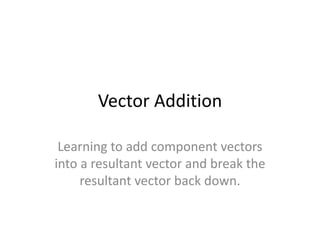 Vector addition | PPTX