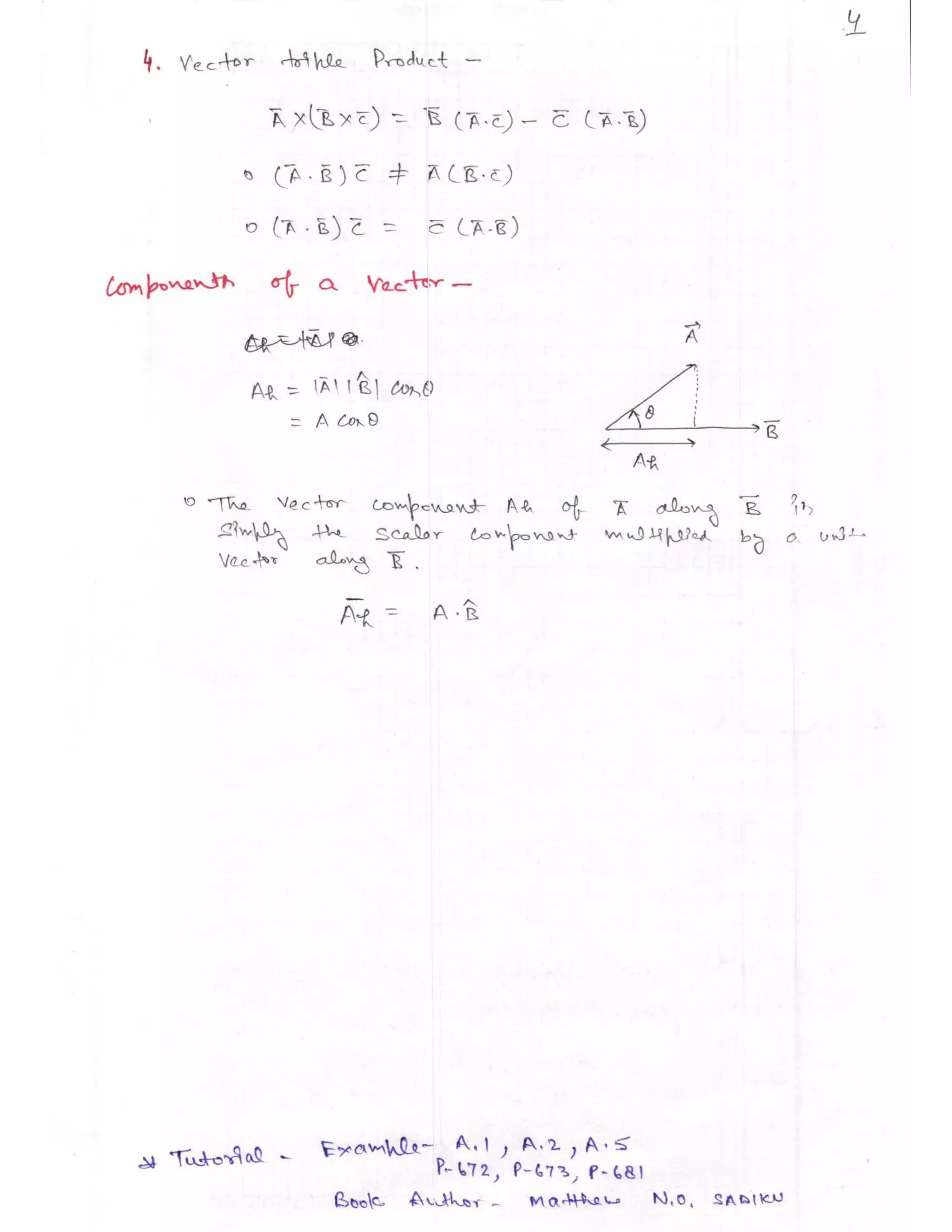 Vector algebra | PDF