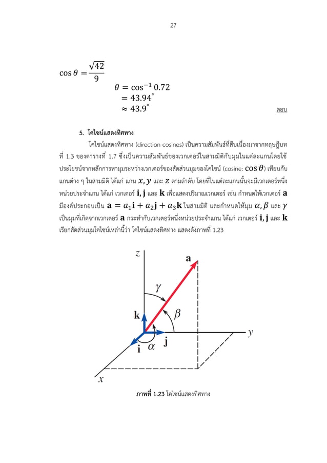 ฺBasic vector algebra in 2 dimension and 3 dimension | PDF