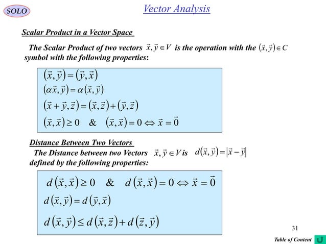 Vector analysis | PPT | Physics | Science