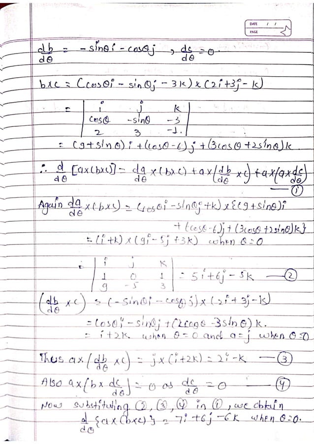 Scalar And Vector Product Of Three And Four Vector Pdf
