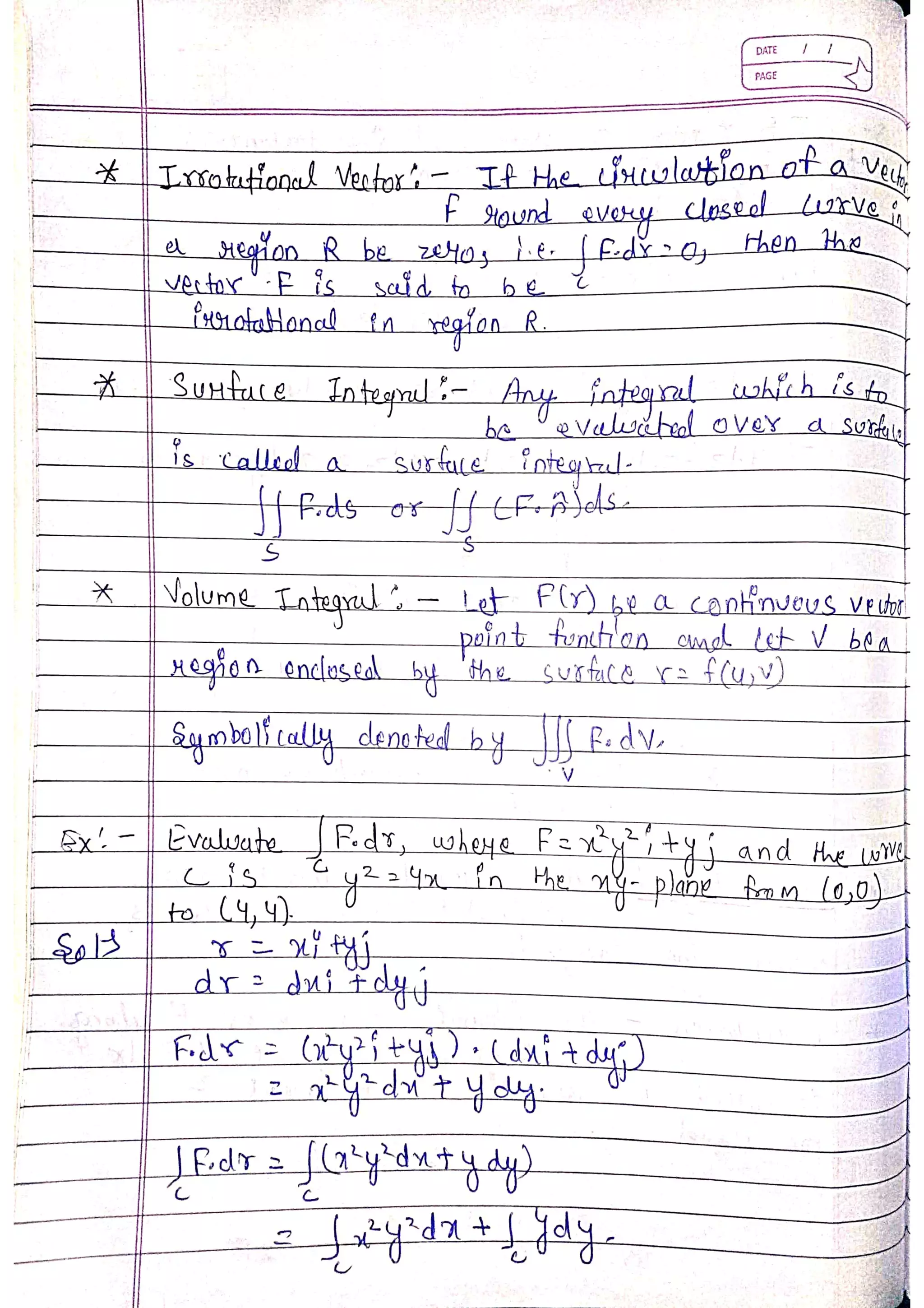 Vector integration . | PDF