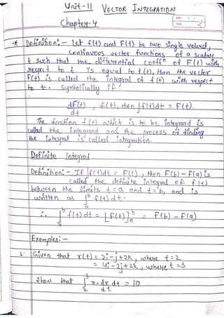 Vector integration . | PDF