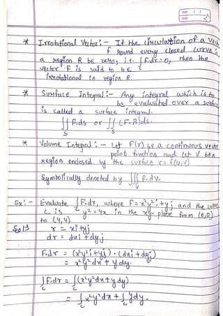 Vector integration . | PDF