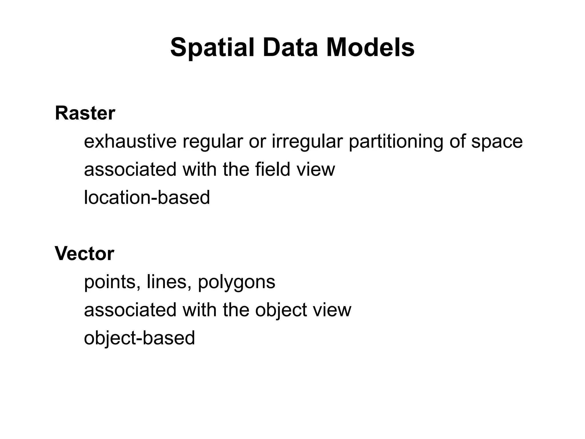 Modelo de dados vetorial e matricial - slides | PPT | Databases ...