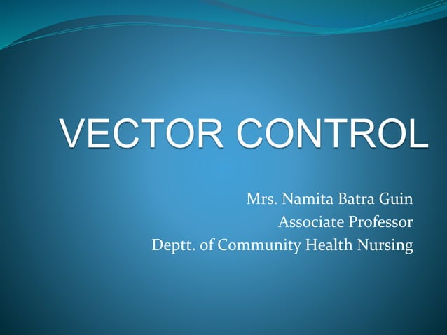 Vector and rodent control | PPTX