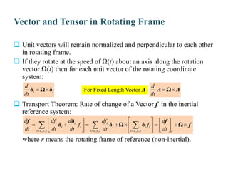 Vector and Tensor in Rotating Frame-Advanced Fluid Mechanics | PPT
