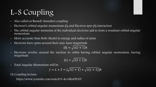 Vector atom model and coupling schemes | PPTX