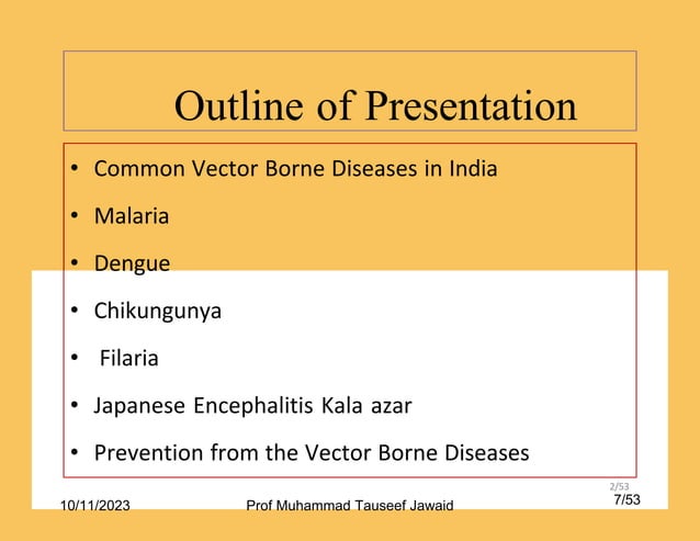 Vector Borne Diseases.pptx | Infectious Diseases | Diseases and Conditions
