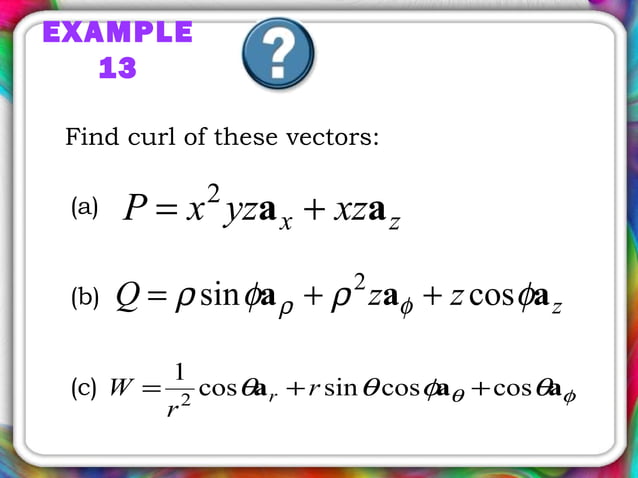 Vector calculus